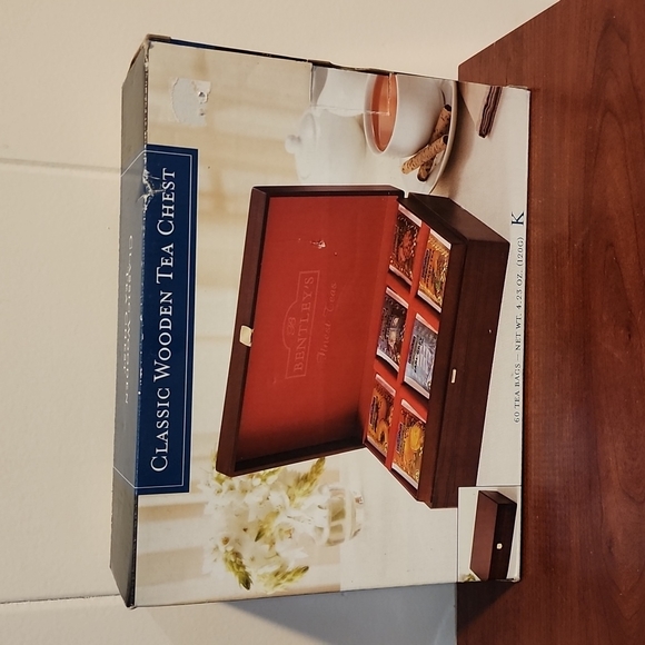 Bentley | Kitchen | Classic Wooden Tea Chest With 6 Tea Bags | Poshmark